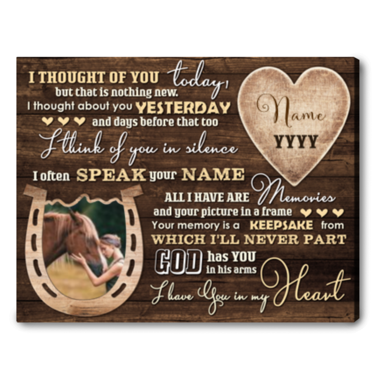 Custom Horse Passed Away Gift Sympathy Gift For Pet Owner Canvas Print ... Custom Horse Passed Away Gift Sympathy Gift For Pet Owner Canvas Print ...