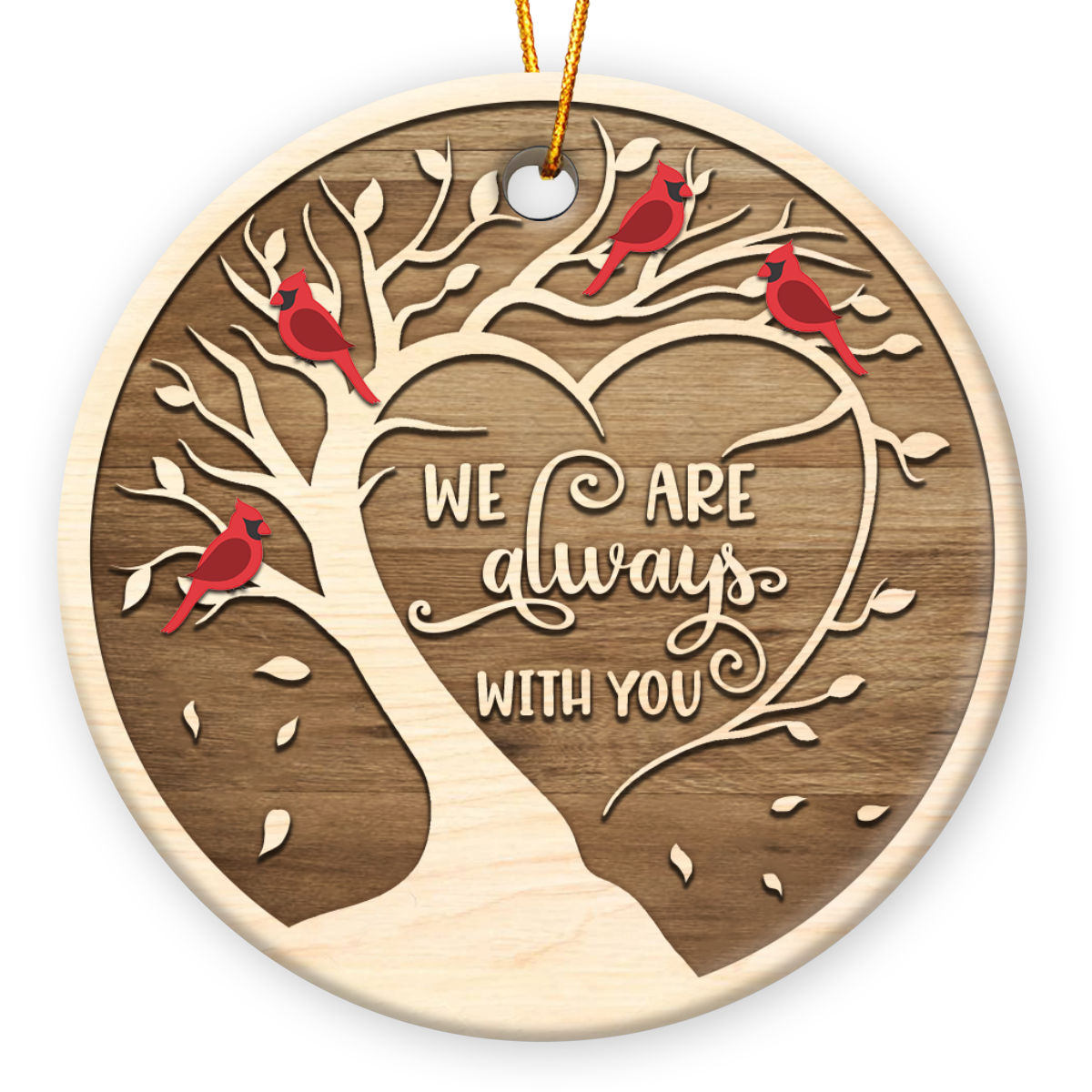Custom Memorial Ornament Cardinal Tree Sympathy Gift - Canvas Personalized